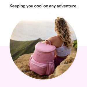 Corkcicle Lotus Backpack Cooler Bag, Orchid, 15.5” x 17” – Keep Cool All Day with Portable Backpack Cooler – Side Pockets & Food Safe Interior