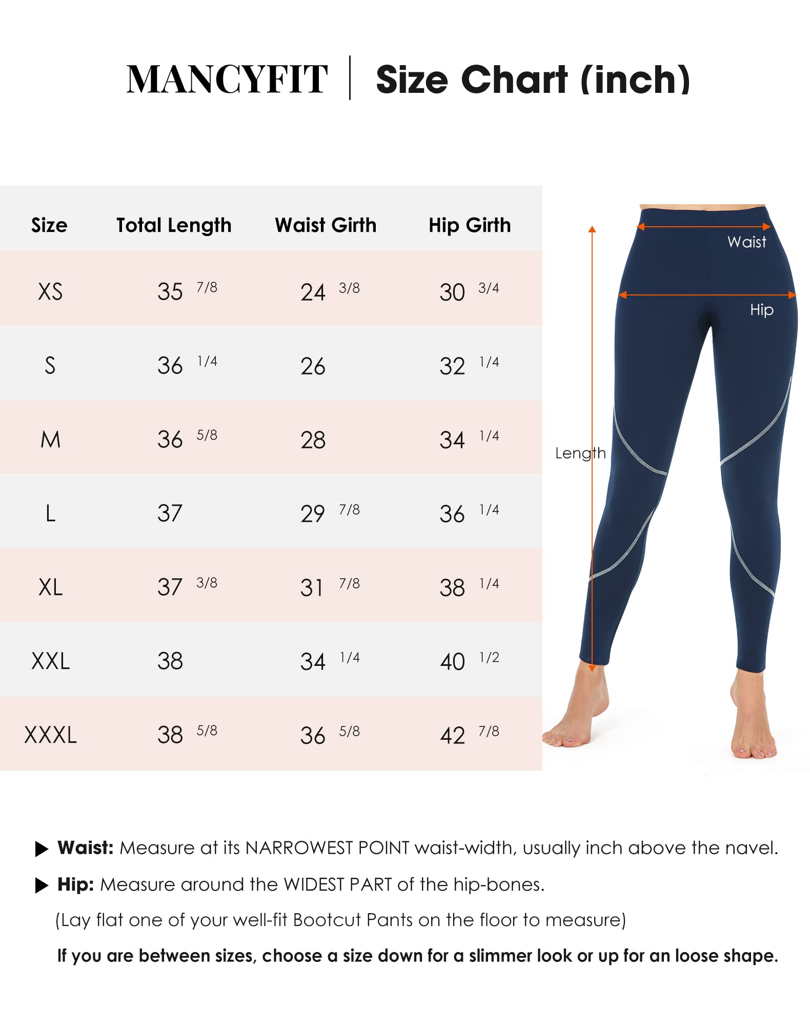 MANCYFIT Thermal Pants Women Fleece Lined Leggings Womens Thermal Underwear Bottoms Contrast Color Stitching Winter Leggings Navy and White Lines X-Small