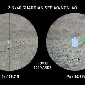 Monstrum Guardian 3-9x40 AO Rifle Scope with Parallax Adjustment | Black