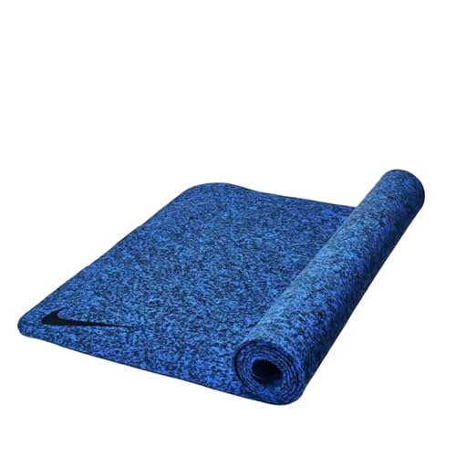 Nike Exercise Mat 4MM (Coast/Midnight Navy, Size: 172CM*61CM*4MM, Yoga Mat with Recycled Material)