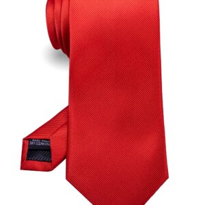 RBOCOTT Red Tie and Bow Tie Pocket Square with Cufflinks and Tie Clip Sets for Men(15)