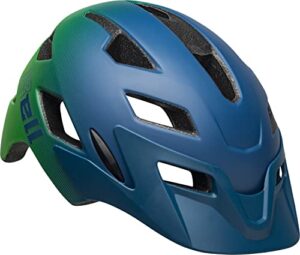 bell terrain youth bike helmet, blue/green, 8+ (50-57 cm)