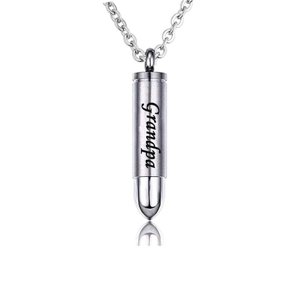 MEMORIALU Celtic Cross Bullet Urn Necklaces for Ashes Cremation Jewelry Stainless Steel Keepsake Memorial Pendant