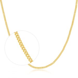 CHOW SANG SANG 999.9 24K Solid Gold Price-by-Weight 10.85g Gold Simple Curb Necklace for Women 09533N | 17.7", (45 CM)