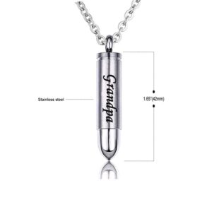 MEMORIALU Celtic Cross Bullet Urn Necklaces for Ashes Cremation Jewelry Stainless Steel Keepsake Memorial Pendant