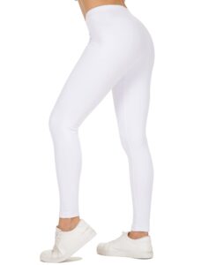 mancyfit thermal pants women's thermal underwear bottoms thick fleece lined leggings women cold weather white small