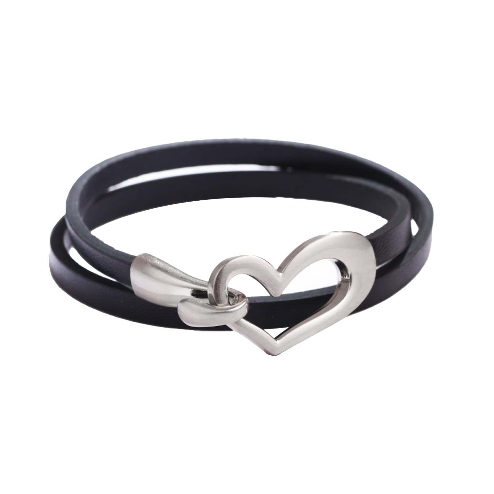 choice of all Leather Bracelets for Women Trendy Heart Charm Bracelet Necklace Leather Warp Bracelet Leather Collar for Women