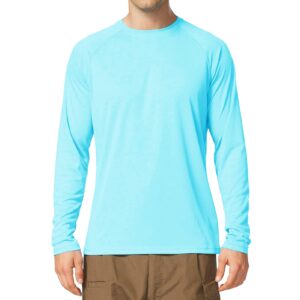 men's sweatshirts upf 50+ long sleeve t-shirts lightweight shirts pullover breathable tee for fishing hiking running fluorescent xl