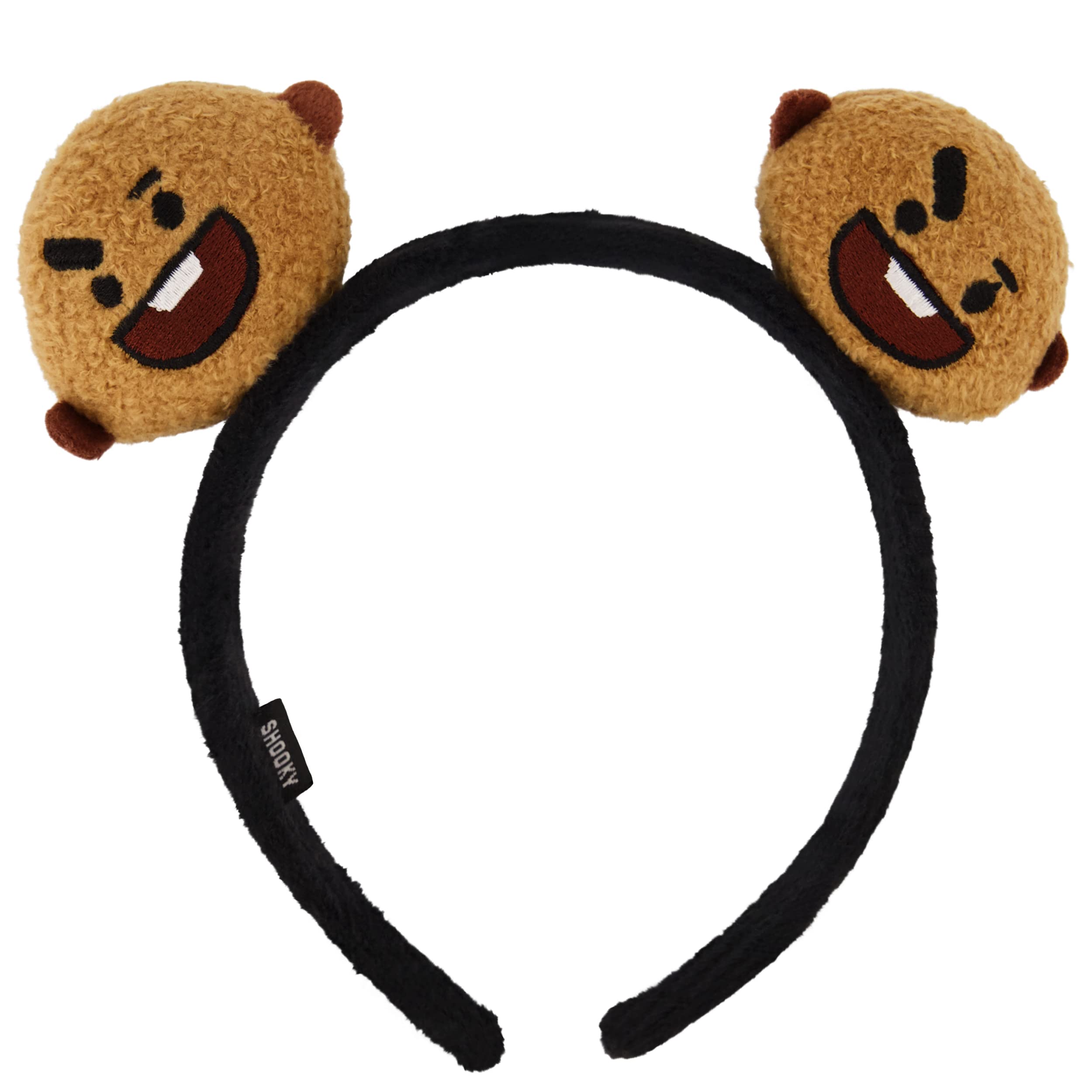 BT21 LINE FRIENDS 3D Plush Embroidered Womens Headband, SHOOKY, One Size