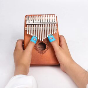 pokhdye kalimba thumb piano 17 key, portable mahogany finger piano gift, suitable for children and adult beginners, fds2