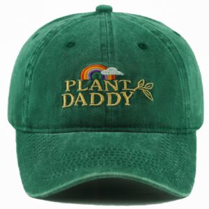 gnahznuxnaix plant daddy dad hat, green garden hat for men embroidered baseball cap