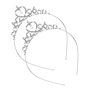 sibba princess crown tiara girls headband hair hoop tiara rhinestone crystal pearl tiara tiara head crown for women girls wedding prom party costume christmas gifts, one size, alloy, no gemstone