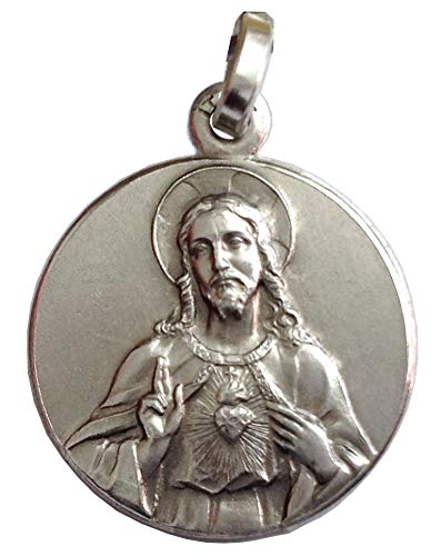 925 STERLING SILVER " THE SACRED HEART OF JESUS " MEDAL - 100% MADE IN ITALY