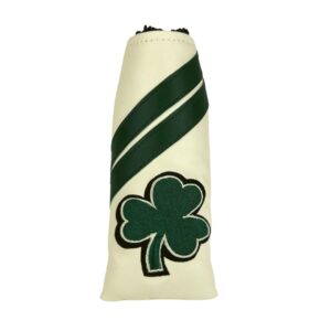 shamrock clover blade putter golf club leather headcover sunfish