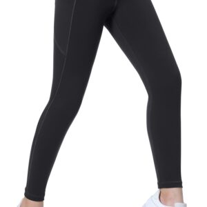 Heathyoga Girls Leggings with Pockets Girls Yoga Pants Athletic Leggings for Girls Dancing Leggings Workout Leggings Black