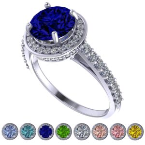 nana jewels 2ct pure brilliance zirconia halo engagement ring-round cut-september-11