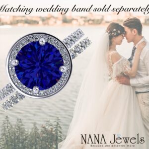 NANA Jewels 2ct Pure Brilliance Zirconia Halo Engagement Ring-Round Cut-September-11