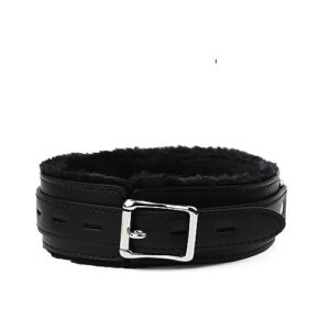 Blinan Pu leather choker collar with leash adjustable size for women black