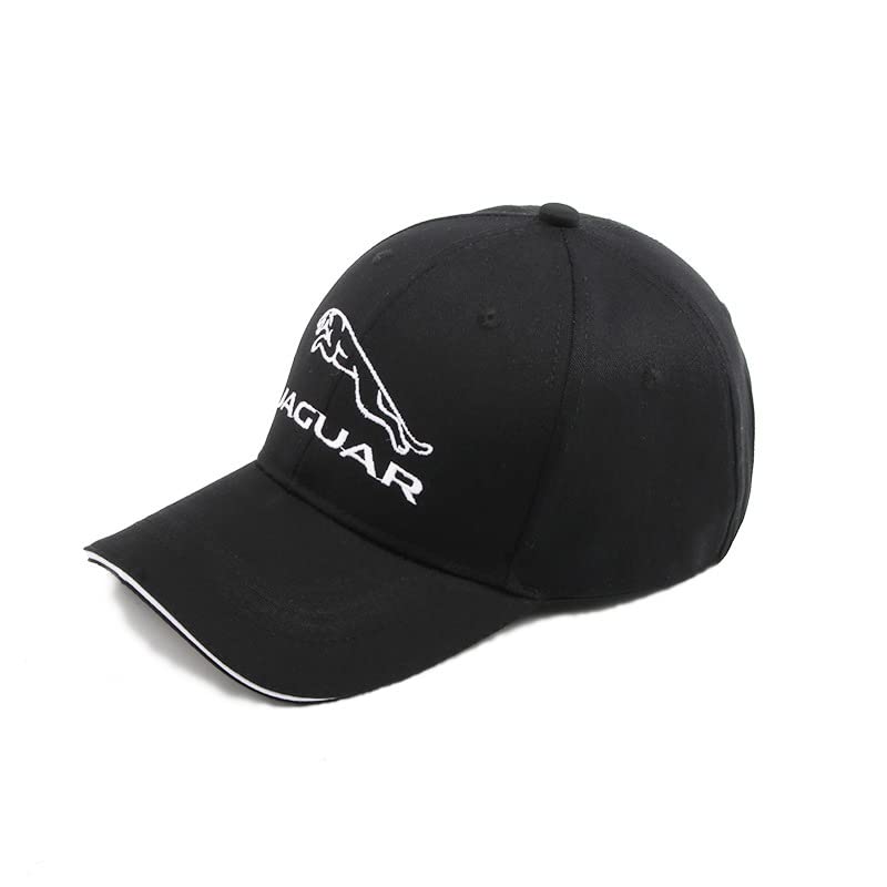 ARKOSKNIGHT Adjustable Embroidered Baseball Caps Jagvar Logo Racing Motor Hat Fashion Street Dancing Sports Travel(JB Black)