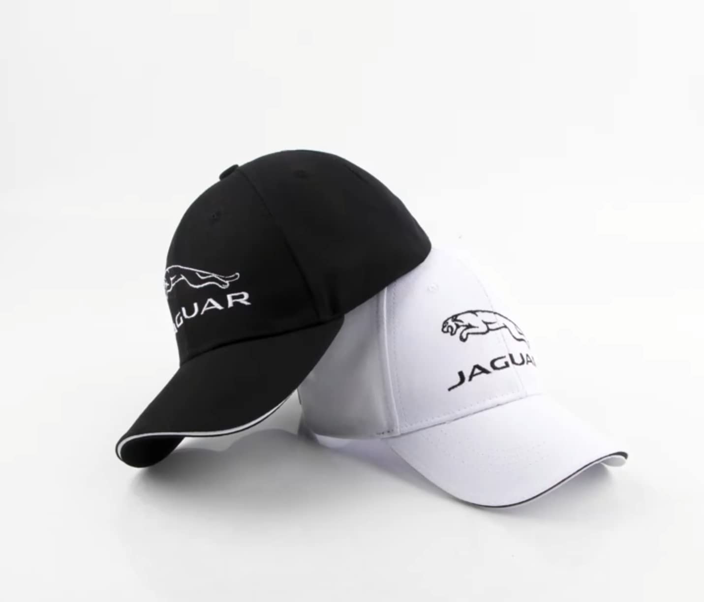 ARKOSKNIGHT Adjustable Embroidered Baseball Caps Jagvar Logo Racing Motor Hat Fashion Street Dancing Sports Travel(JB Black)