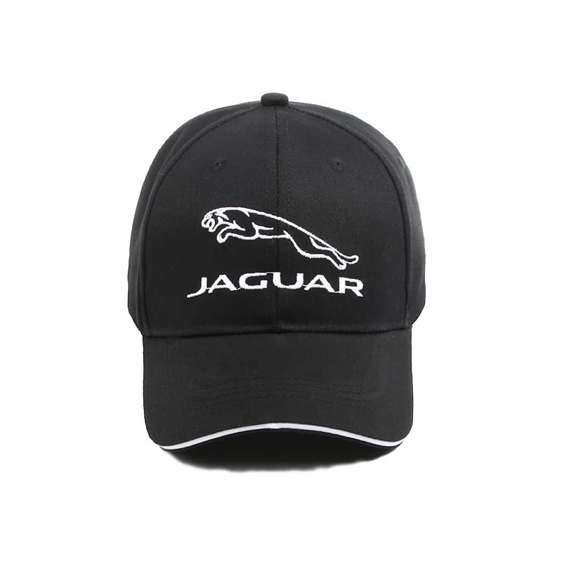 ARKOSKNIGHT Adjustable Embroidered Baseball Caps Jagvar Logo Racing Motor Hat Fashion Street Dancing Sports Travel(JB Black)