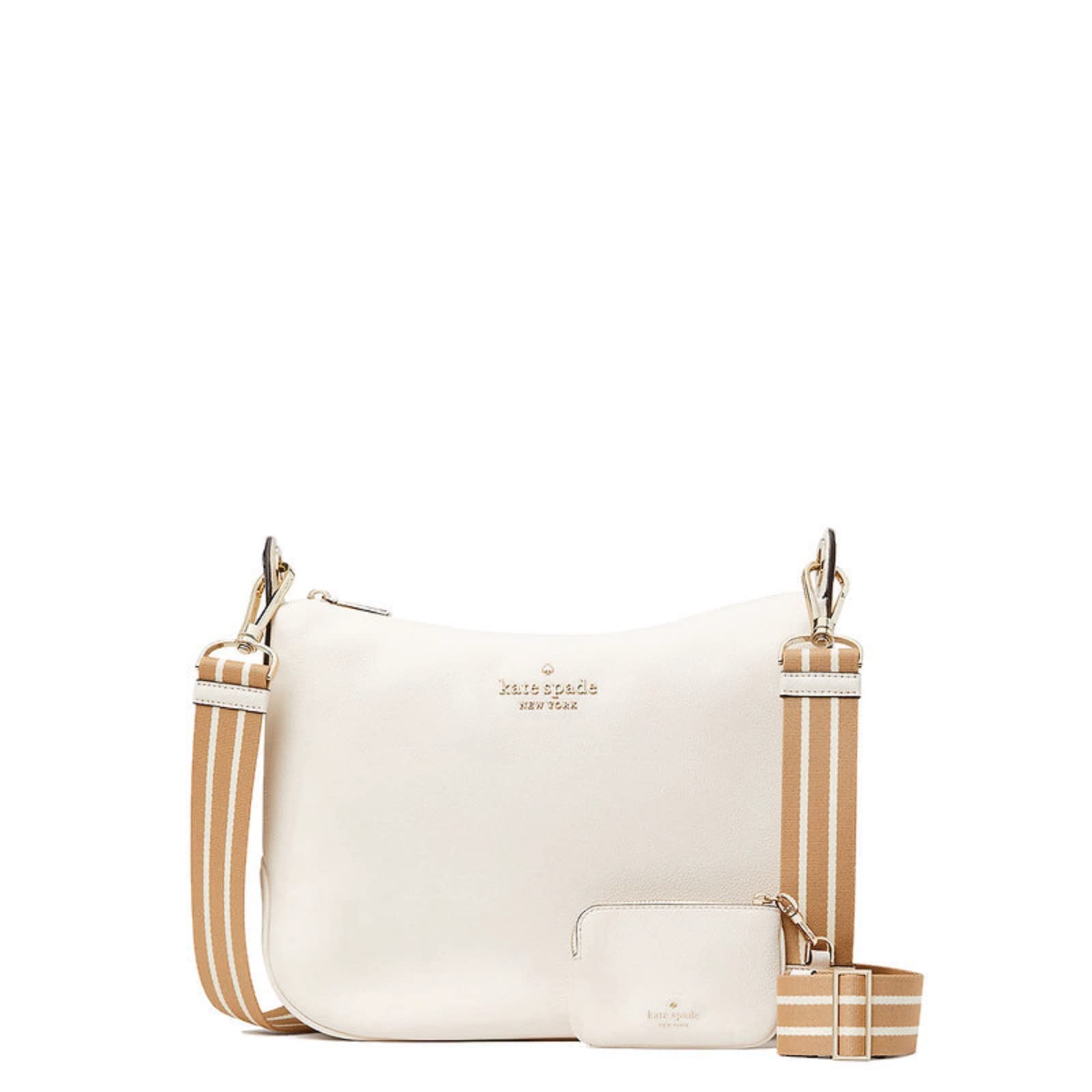 Kate Spade New York Large Rosie Crossbody Shoulder Handbag Adjustable Strap (Parchment)