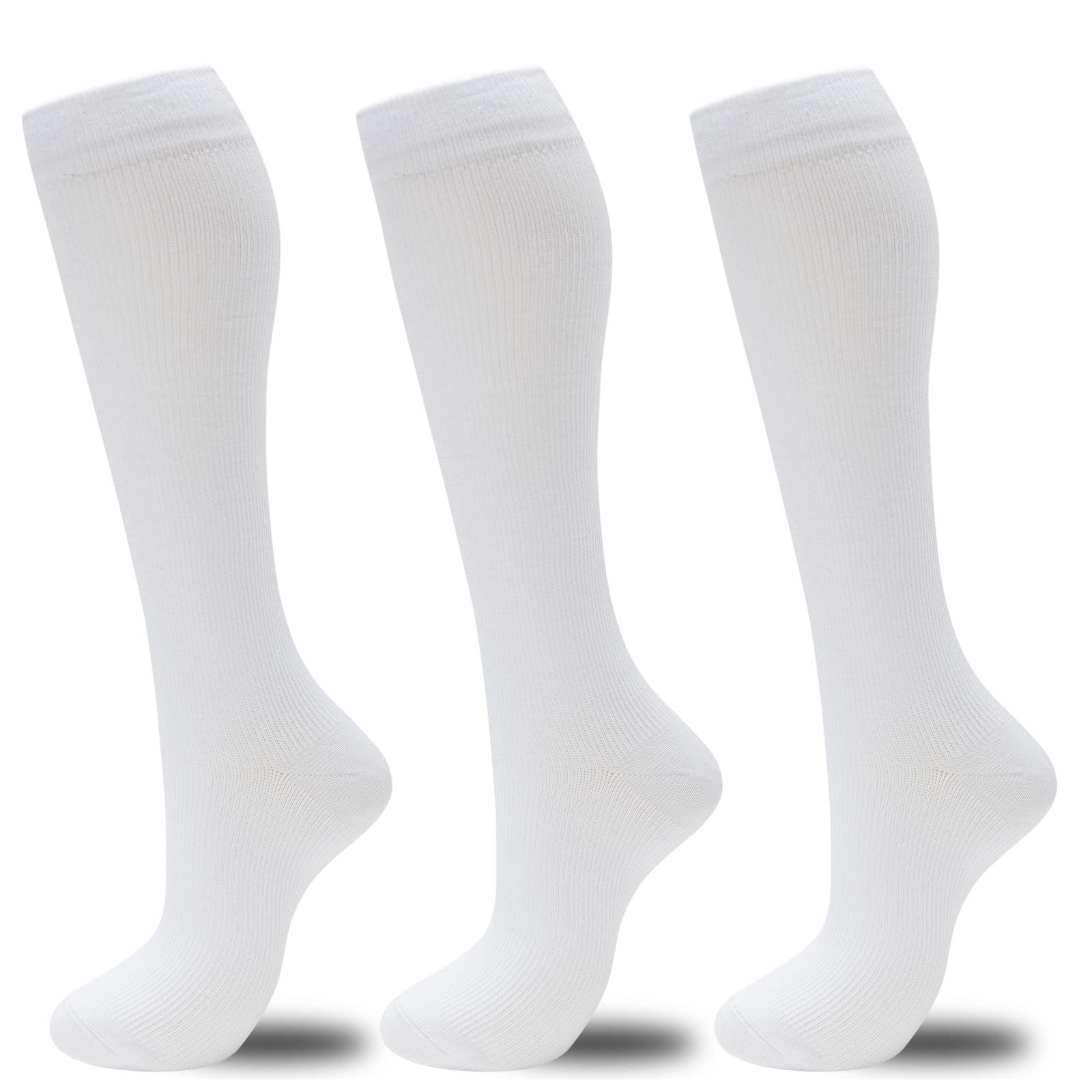 fenglaoda Compression Socks for Women Men 3 Pairs Graduated Compression Support Circulation Socks for Nurses