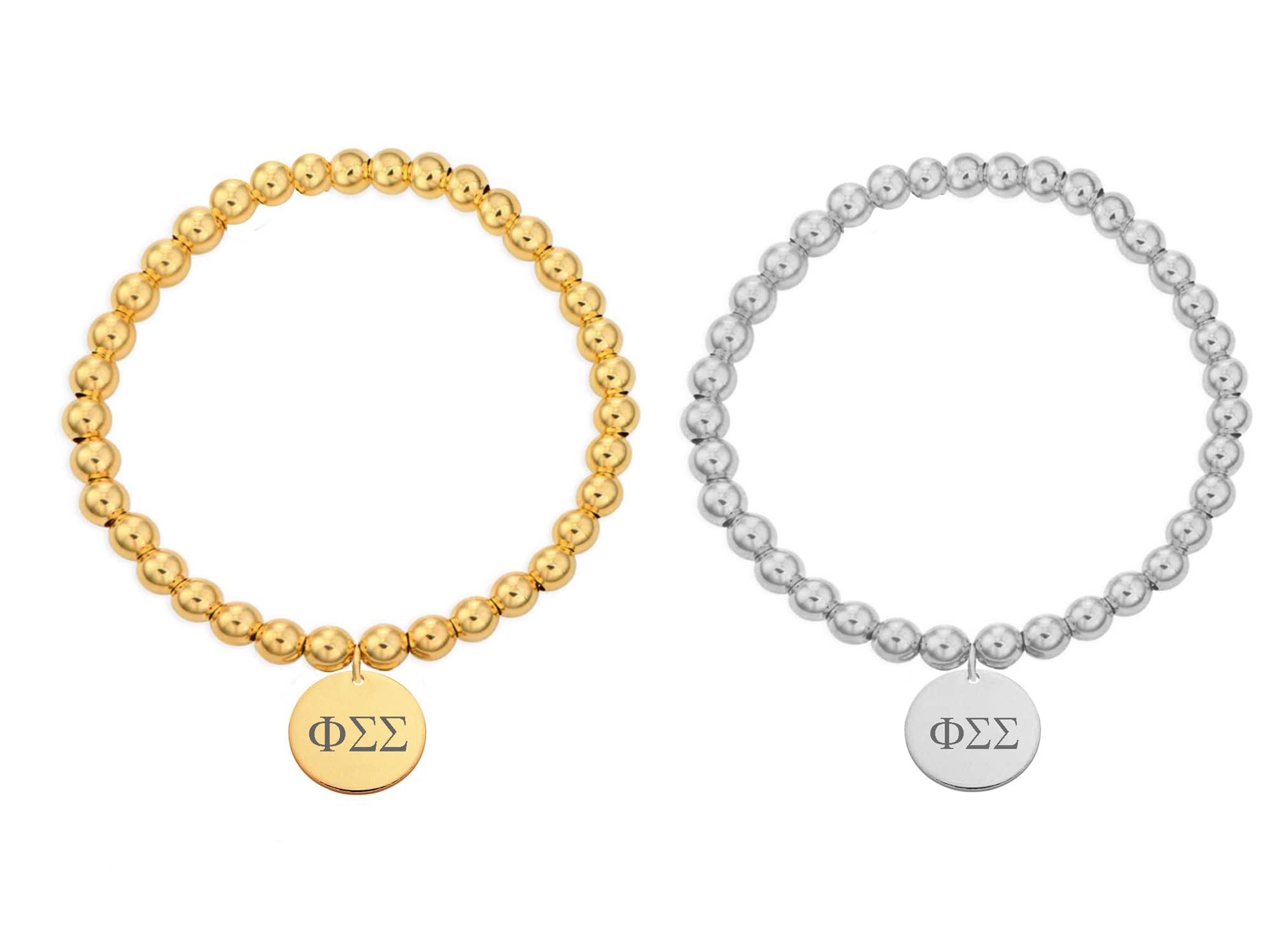 Sorority Things Phi Sigma Sigma Bracelet Sorority Stretched Beaded Bracelet