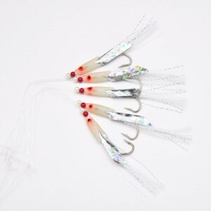 5 Pcs Feathers Bass Cod Fishing Lures Luminous Fishing Hook Boat Beach Pier Lure Fishing Rigs Sea Fishing Tackle sea Fishing Tackle kit