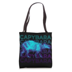 capybara retro tote bag