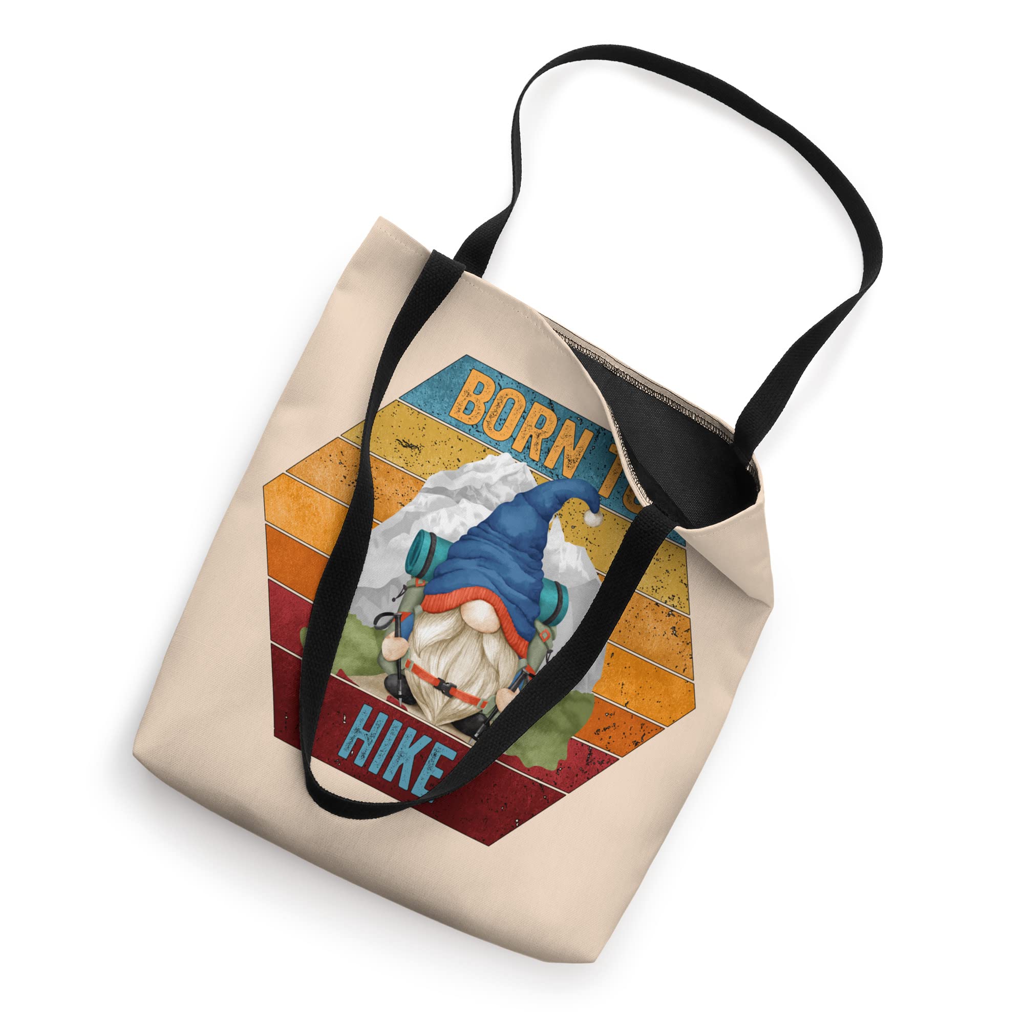 Born To Hike For Women And Men Vintage Hiking Grandpa Gnome Tote Bag