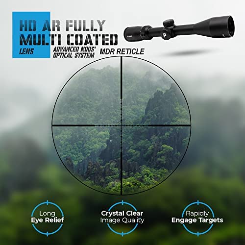 Prazen Optics Ridgesite Riflescope, Second Focal Plane, Fully Multi Coated Lens', IPX7 Waterproof, Capped Turrets, Premium Quality Scope (MDR Reticle, 4-12x40)…