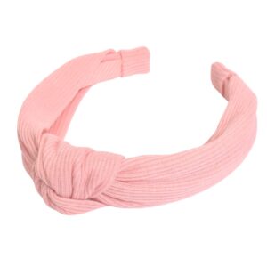 bellefixe ribbed cotton knotted headband (light pink)