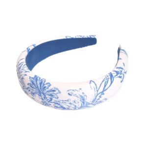 bellefixe padded headband (antique blue floral)