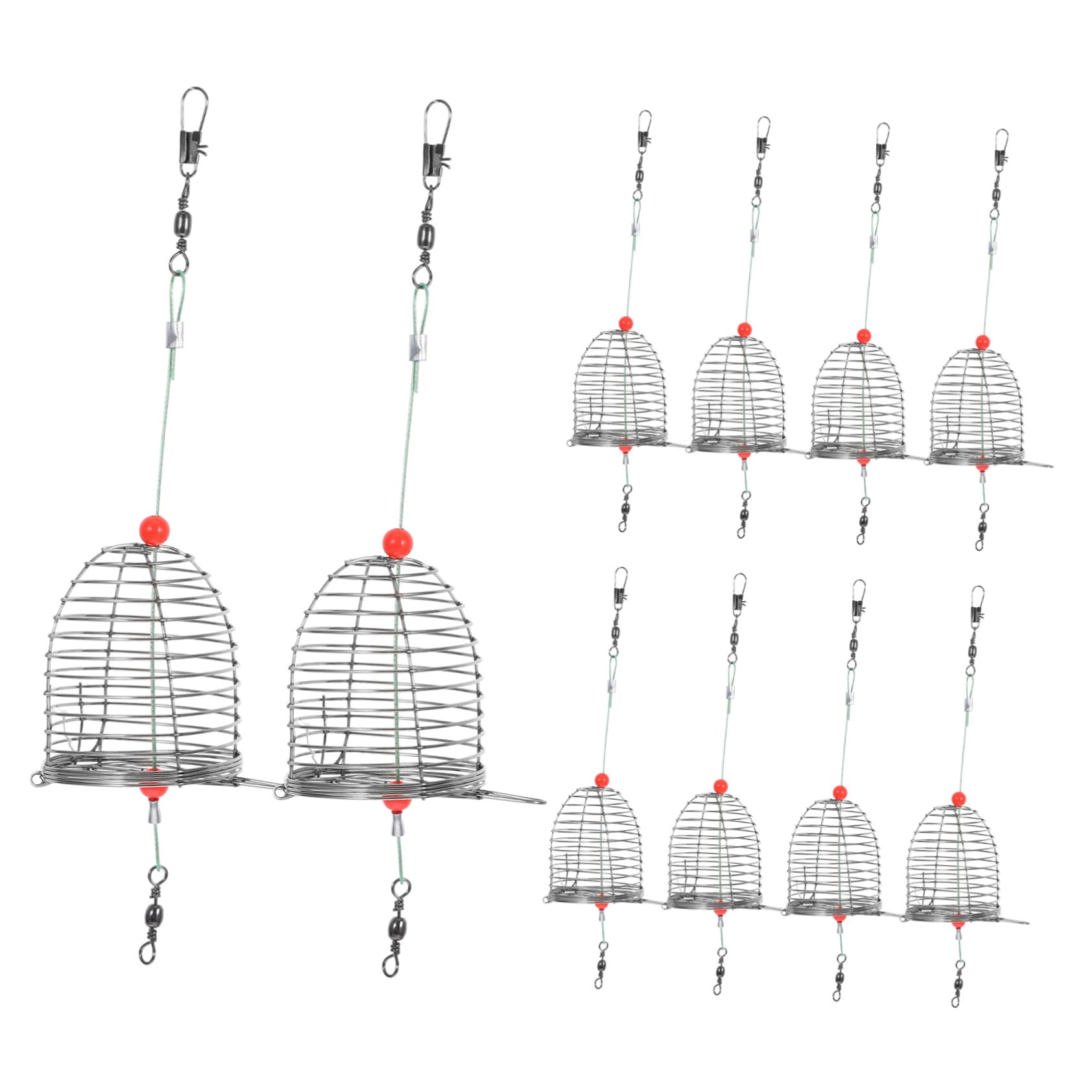 Fishing Accessories Metal Basket 10 PCS Carp Feeder Bait Feeder Stainless Steel Lure Fishing Cage Fishing Tackle Bait Holder Fishing Accessories Metal Basket