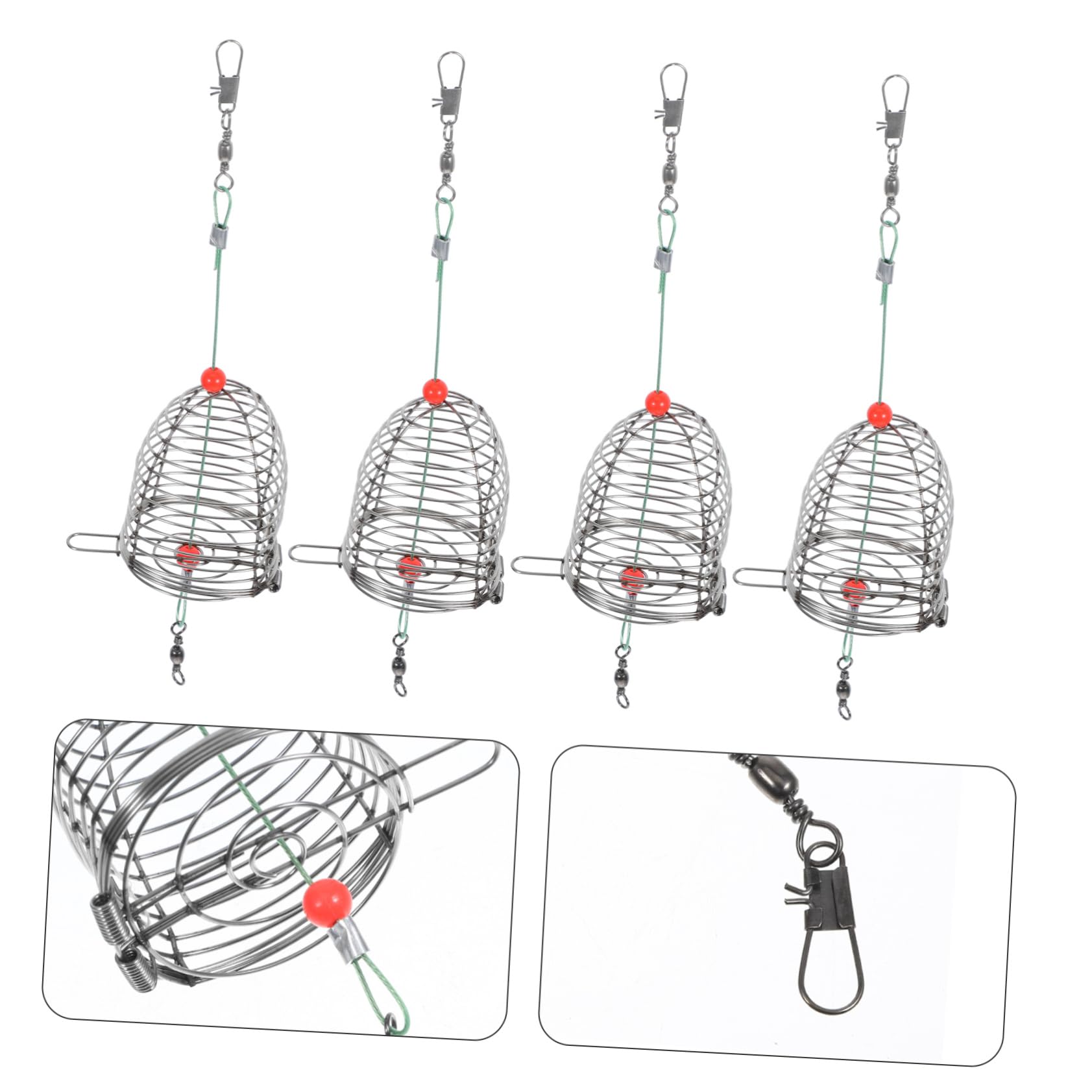 Fishing Accessories Metal Basket 10 PCS Carp Feeder Bait Feeder Stainless Steel Lure Fishing Cage Fishing Tackle Bait Holder Fishing Accessories Metal Basket