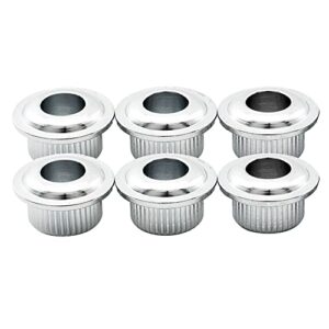 musiclily pro 6mm to 10mm vintage to modern sized guitar tuner conversion bushings tuning pegs adapter ferrules, chrome (set of 6)