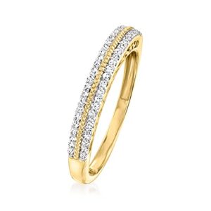 Canaria 0.20 ct. t.w. Diamond Milgrain Ring in 10kt Yellow Gold. Size 7