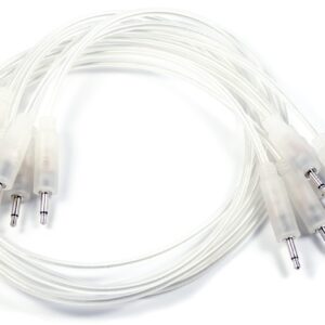 Heinakroon LED CV Patch Cables Eurorack Modular Test Leads, 5-Pack (23.6"), Transparent