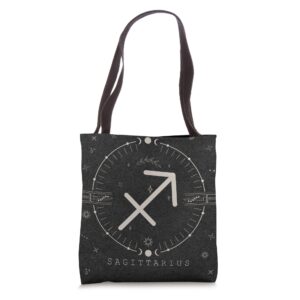 aesthetic sagittarius zodiac sign astrologic stars celestial tote bag