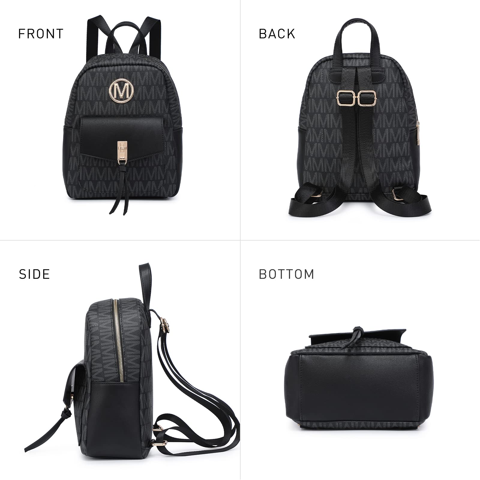 MKP Ladies Small Backpack Purse for Women Fashion Daypacks Purse Shoulder Bag with Charm Tassel