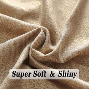 Ciormis Shawls and Wraps for Evening Dresses Gold Attractive Pashmina Scarf Shawl Wrap for Evening Party(Gold)