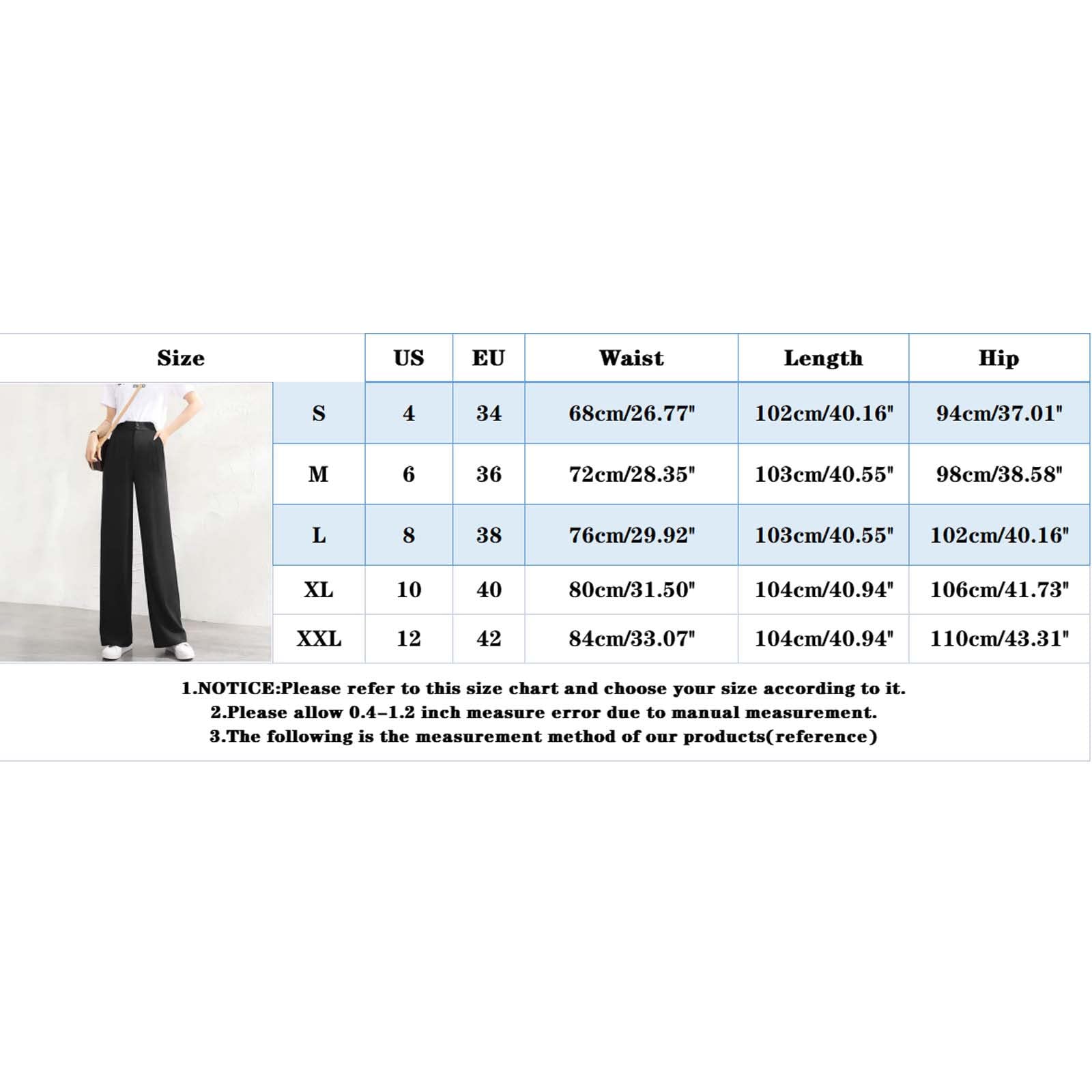 WOCACHI Women's Casual Straight Leg High Waisted Button Down Long Trousers Loose Fit Bootcut Office Work Pants Slacks 2022 Loose Capri Pants High Waist Wide 'S Casual Casual Loose Cotton