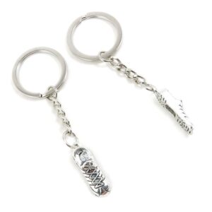 100 pieces keychain keyring door car key chain ring tag charms supplies i1eg8l sports shoes sneakers