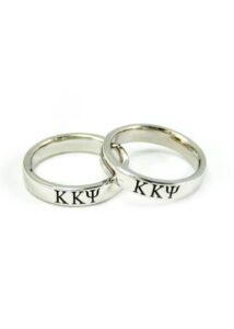 the collegiate standard kappa kappa psi sterling silver skinny band ring (8)