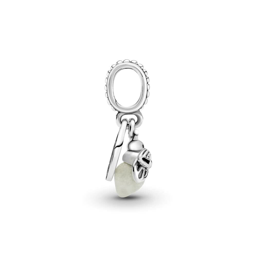 Glow-in-the-dark Firefly Dangle Charm 925 Sterling Silver Pendant,Jewelry Bead Gift for Women Bracelet&Necklace