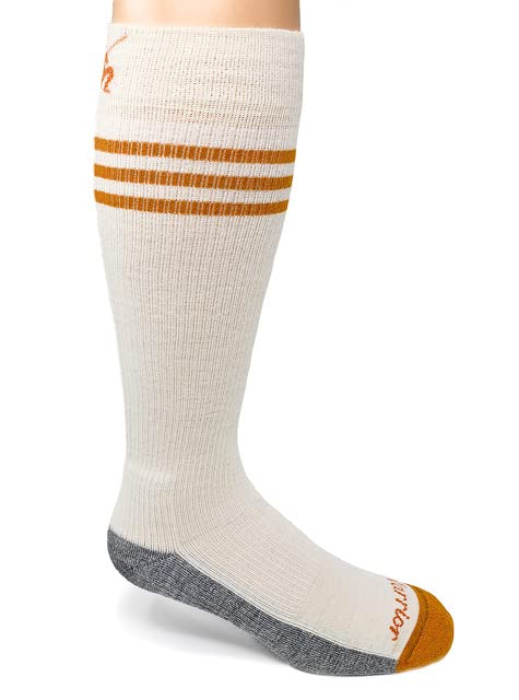 WARRIOR ALPACA SOCKS - High Performance Compression Alpaca Wool Sport Socks For Men And Women (Medium, Athletic/Gold Stripe)