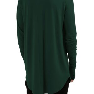 LILBETTER Mens Thumb Hole Cuffs Long Sleeve T-Shirt Basic Tee(Dark Green,Large)