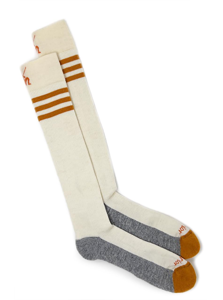 WARRIOR ALPACA SOCKS - High Performance Compression Alpaca Wool Sport Socks For Men And Women (Medium, Athletic/Gold Stripe)