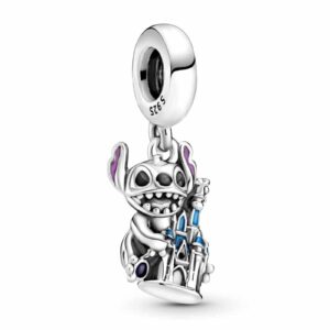 stitch castle dangle charm 925 sterling silver pendant,jewelry bead gift for women bracelet&necklace